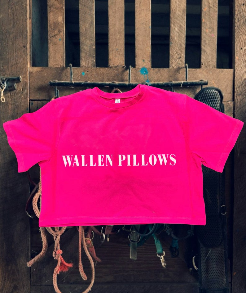 Wallen Pillows Crop Top Tshirt HOT PINK - Etsy