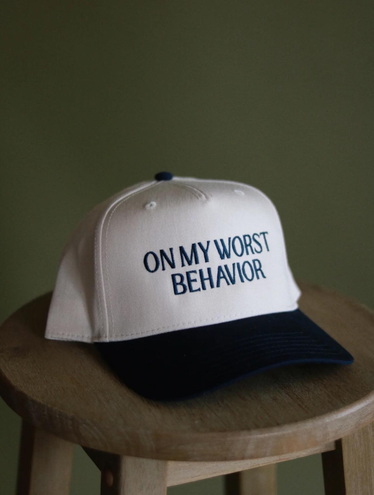 On My Worst Behavior Embroidered Hat – Trendy Adjustable Dad Hat, Funny ...