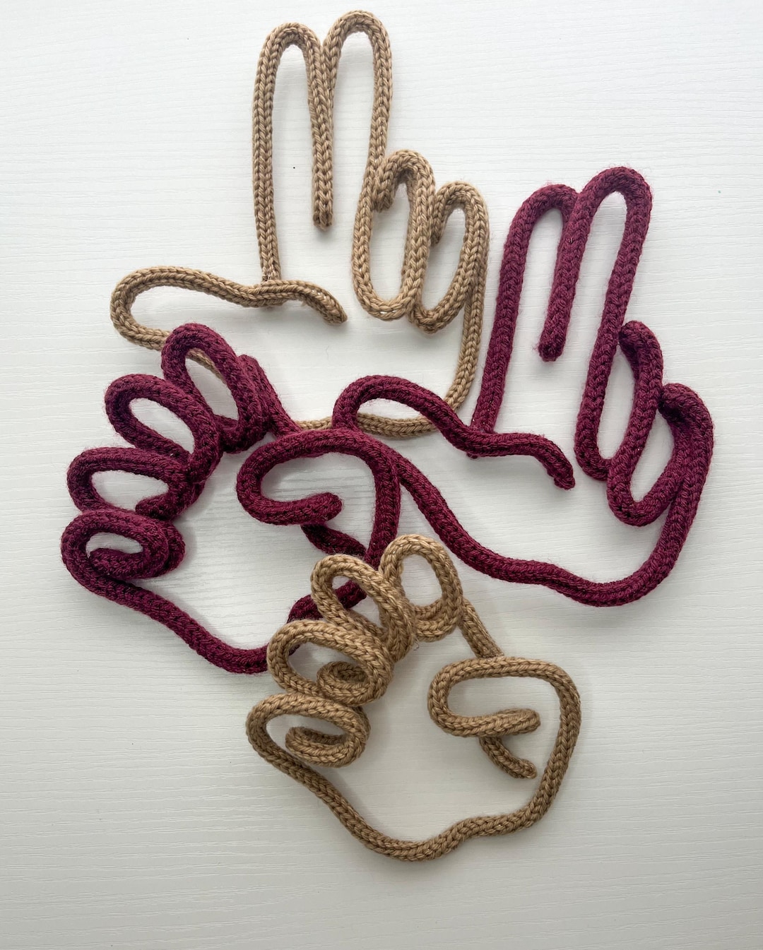 Knit Wire Texas State Hand Sign: Bobcat Paw, Heart of Texas - Etsy