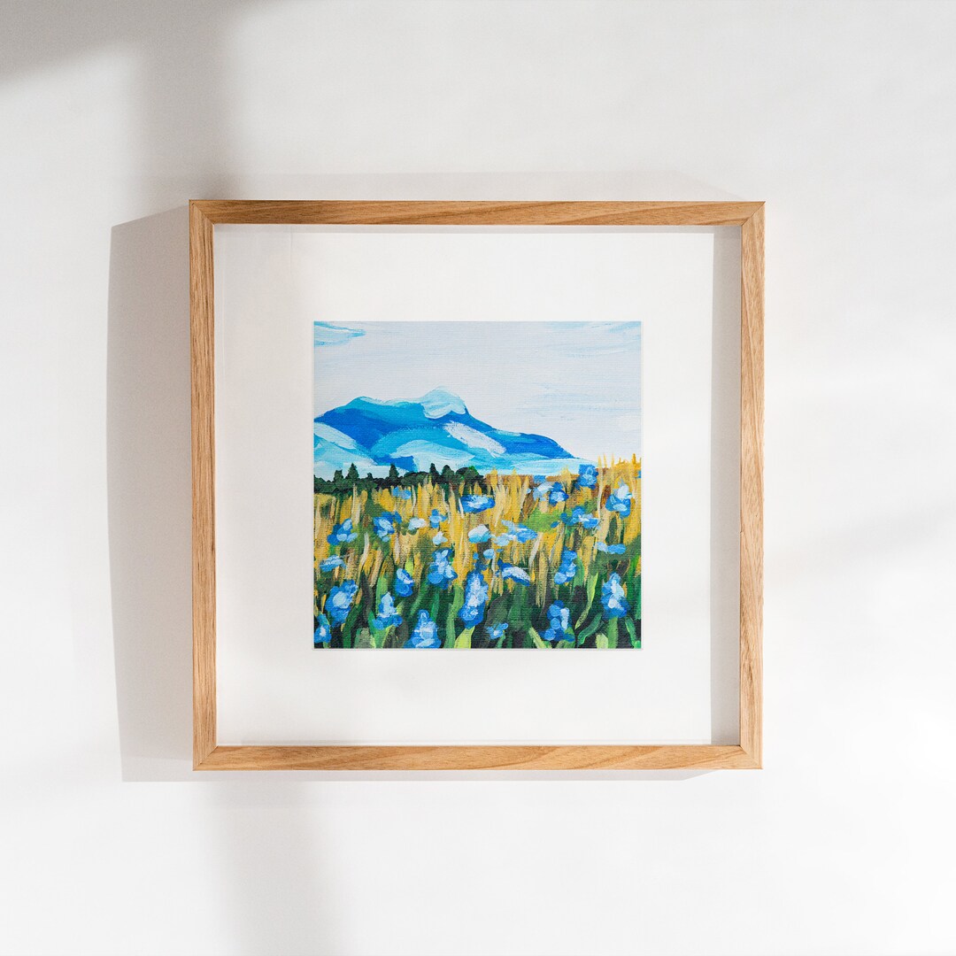 Blue Prairie | Fine Art Print From Original Acrylic Painting - Etsy