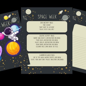 Space Week Summer Activities Summer Camp at Home Out of This World ...