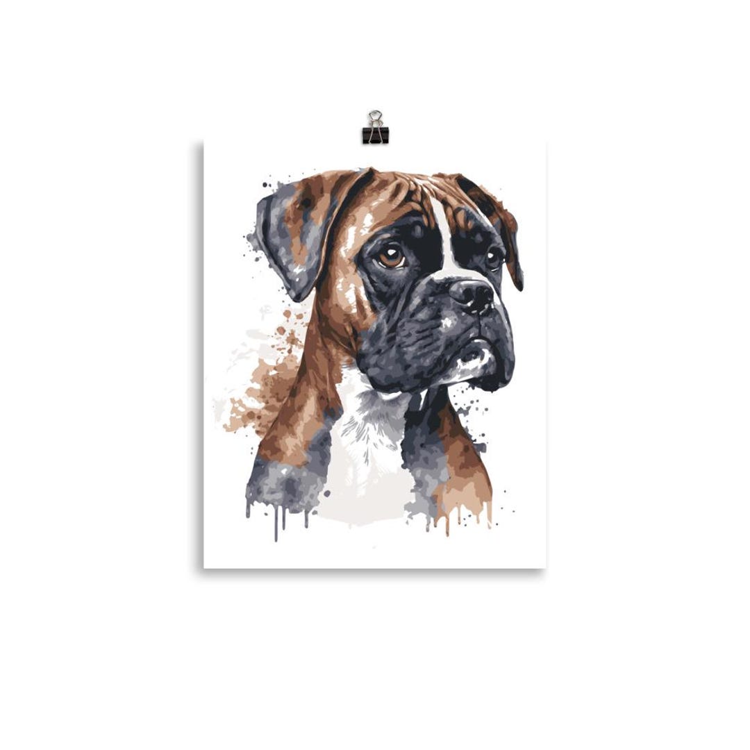 Boxer Wall Art Boxer Dog Art Print Gift for Boxer Lovers Dog Owner ...