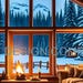 Virtual Background Winter Cabin for Meetings Zoom Background Cozy ...