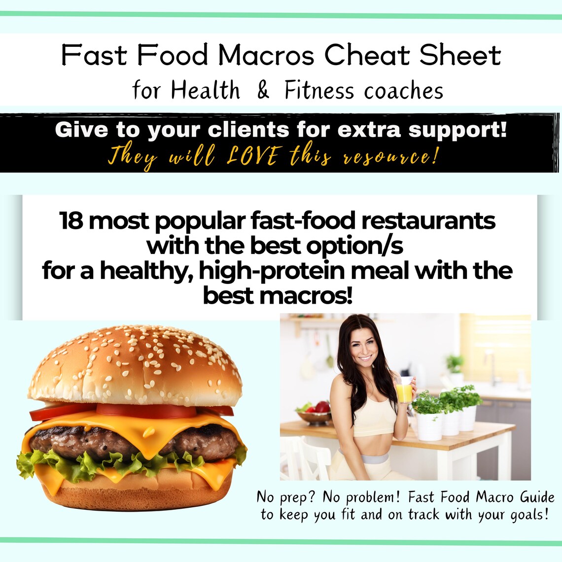 Macro Fast Food Guide for Health & Fitness Coaches | Fast Food Cheat ...