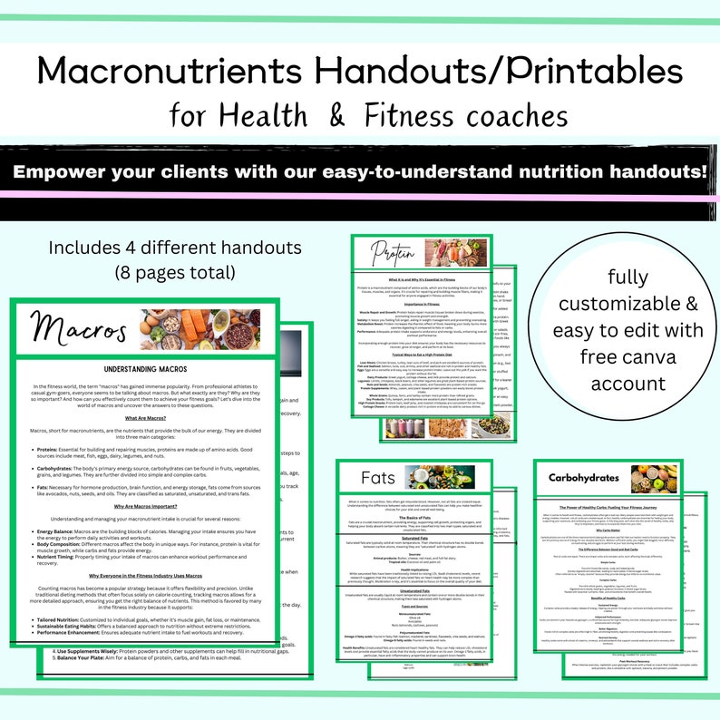 Macros Guide for Health Coach | Macronutrients, Protein, Carbs, Fats ...