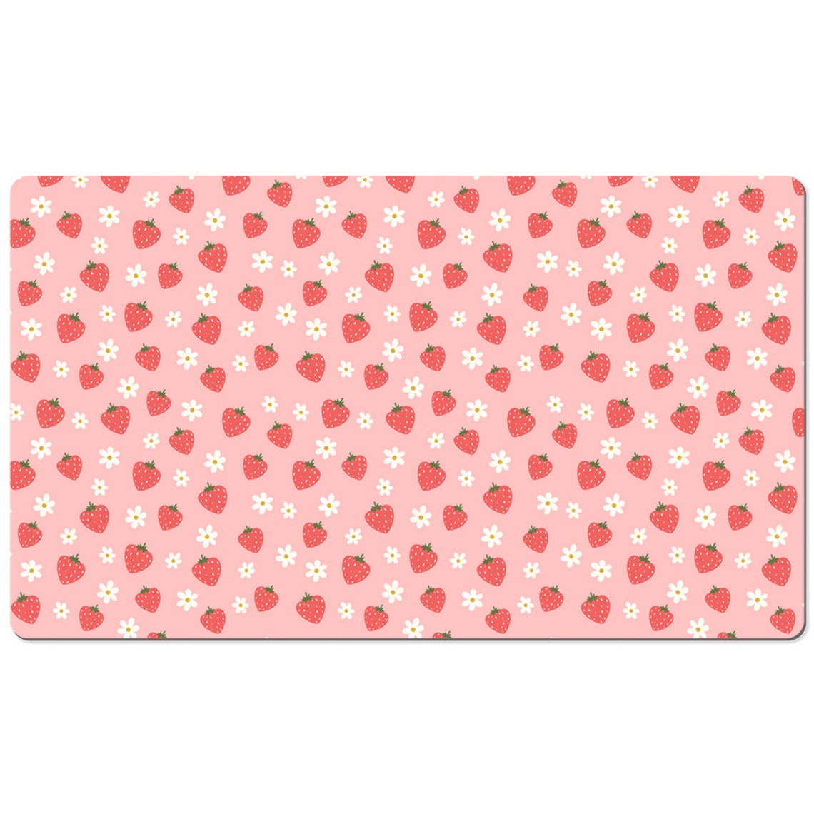 Custom Desk Mat Strawberry Desk Decor, Pink Desk Mat Aesthetic Desk ...