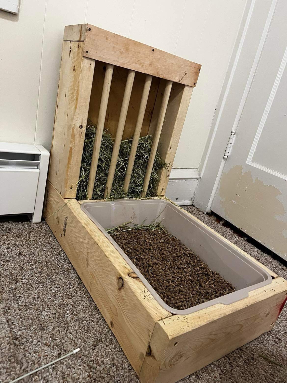 Wood Litter Box and Hay Feeder - Etsy