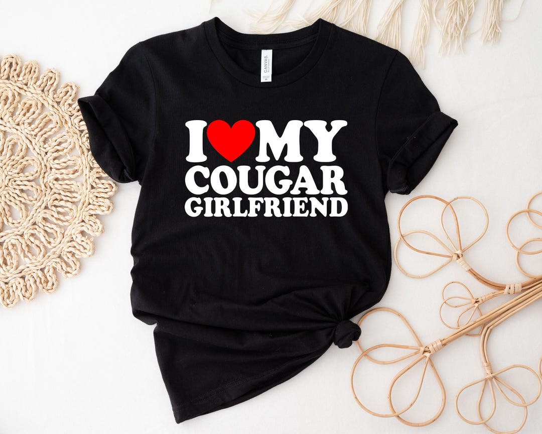Cougar Girlfriend T-shirt, Cougar Love T-shirt, I Love My Cougar ...
