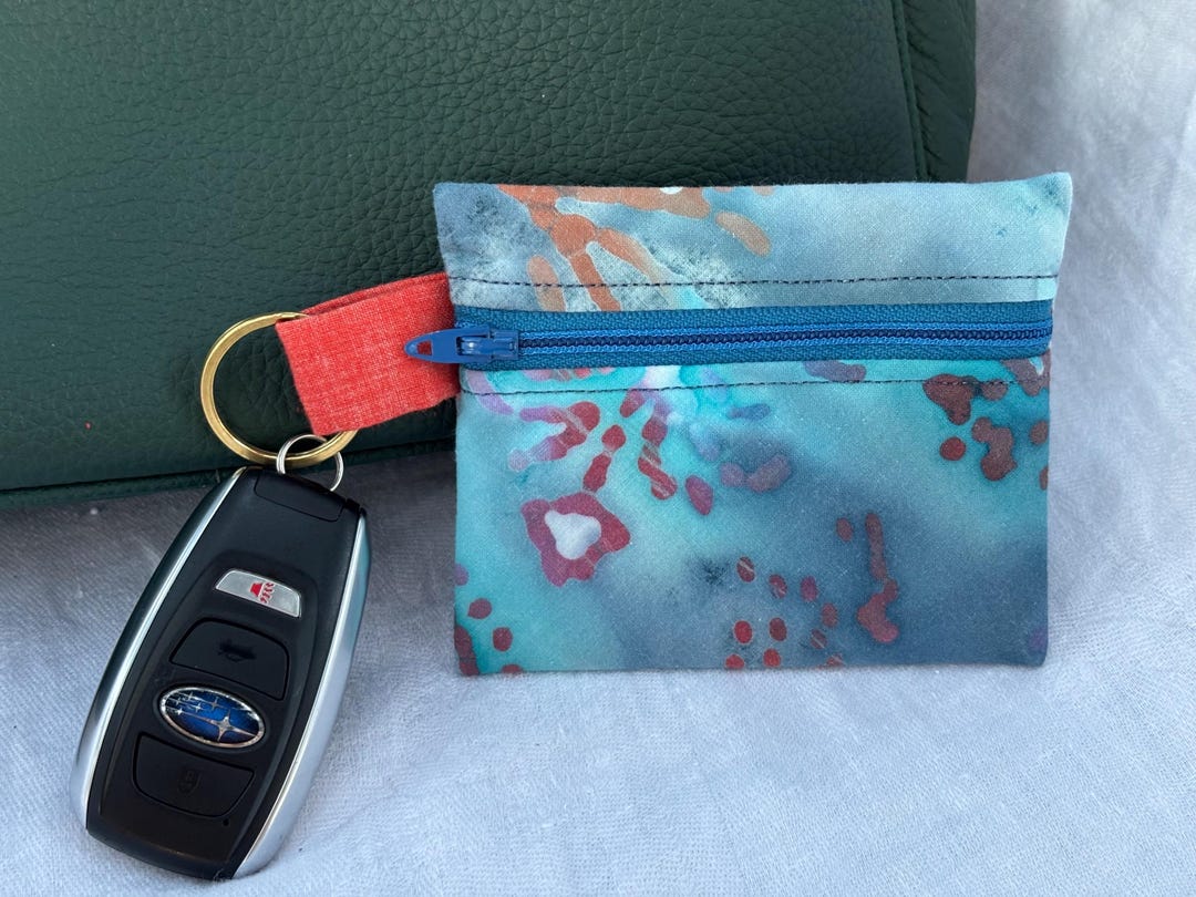 Blue Keychain Wallet - Etsy