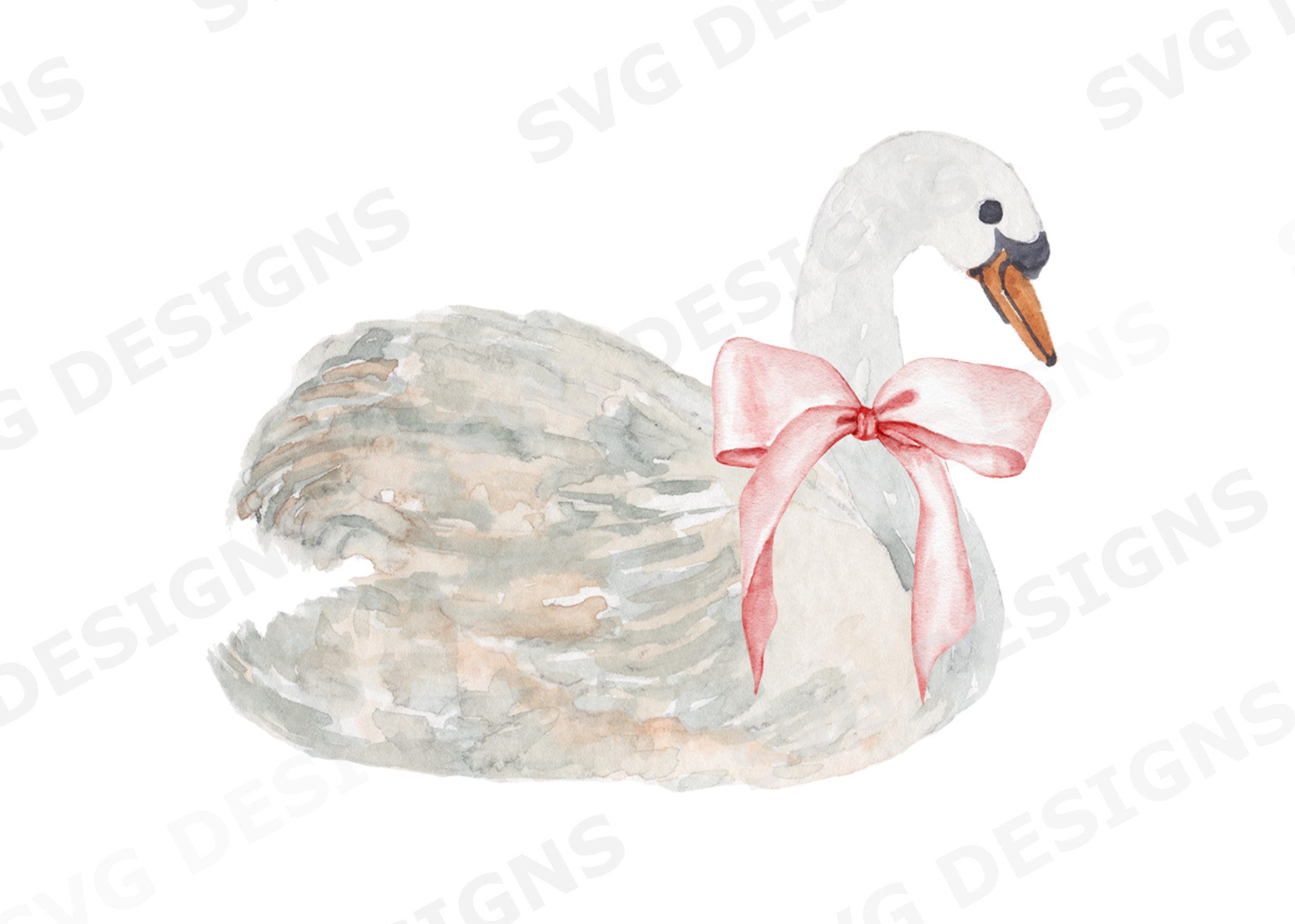 Coquette Swan Png, Girlie PNG, Coquette SVG, Swan Svg, Swan Png, Ribbon ...