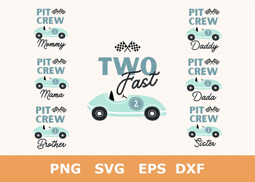Two Fast Birthday SVG, Two Curious SVG, Race Car SVG, Family Matching ...