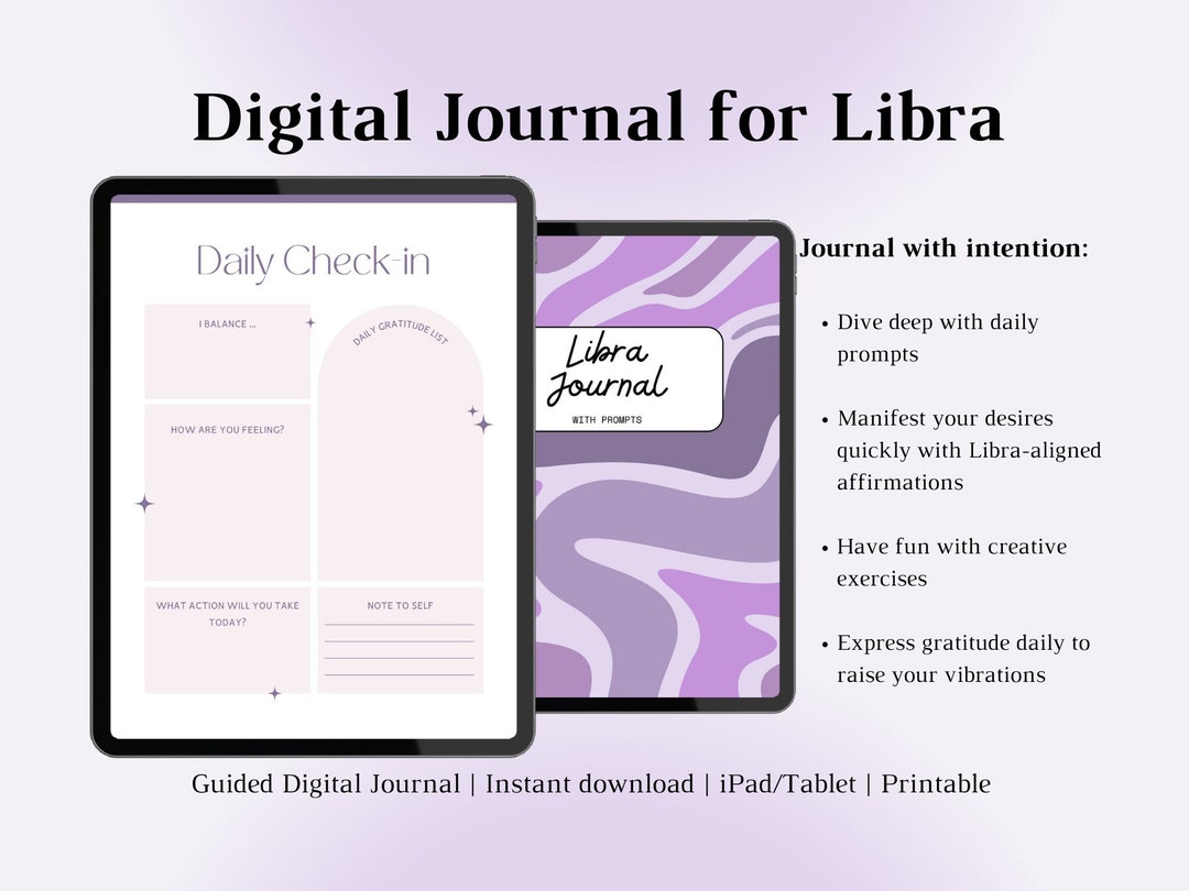 Libra Journal Guided Zodiac Journal Printable Zodiac Journal PDF - Etsy