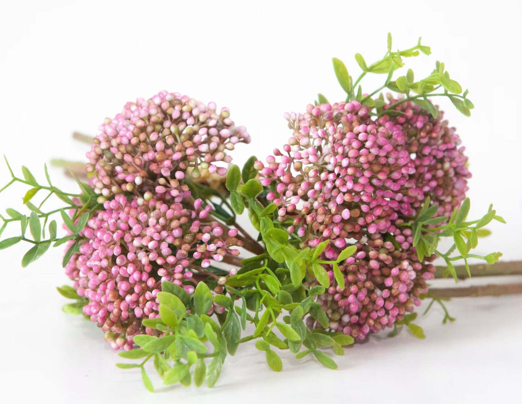 3 Hot Pink/purple Berry Stems - Artificial Berries, Berry Stems - Pink ...