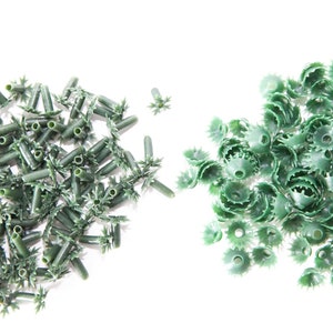 25 Mini Floral Bases and Stem Connectors - for Small Flowers - Make 25 ...