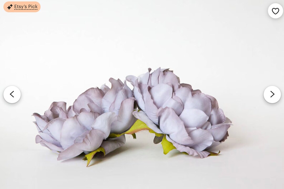 Stunning Artificial Peony in Periwinkle Gray - Artificial Flower- Peony ...
