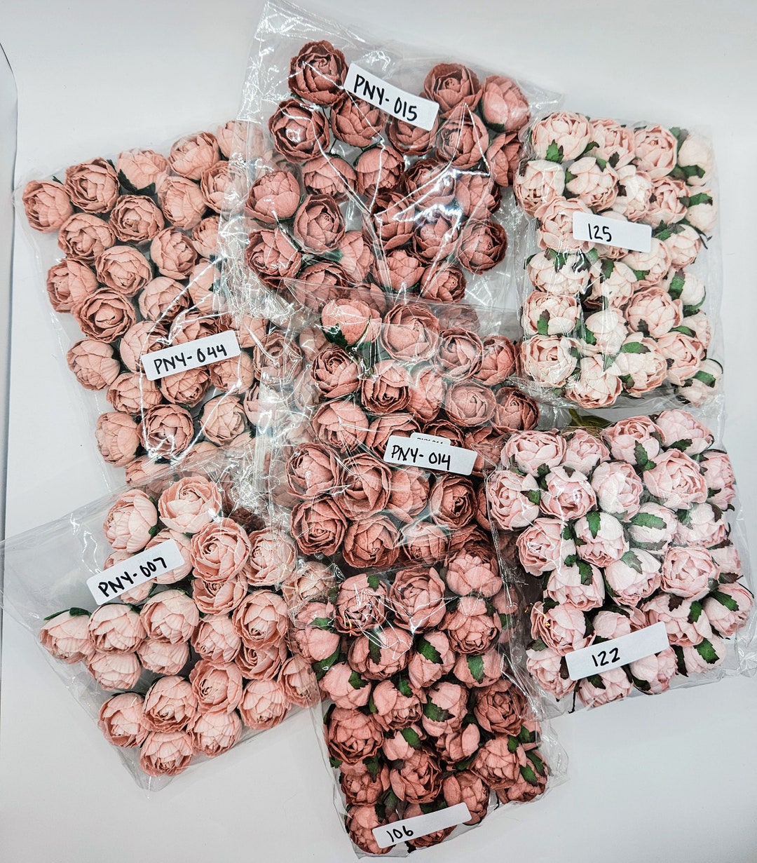 25 Mulberry Paper Ranunculus in MAUVE Tones CHOOSE One- Paper Flowers ...