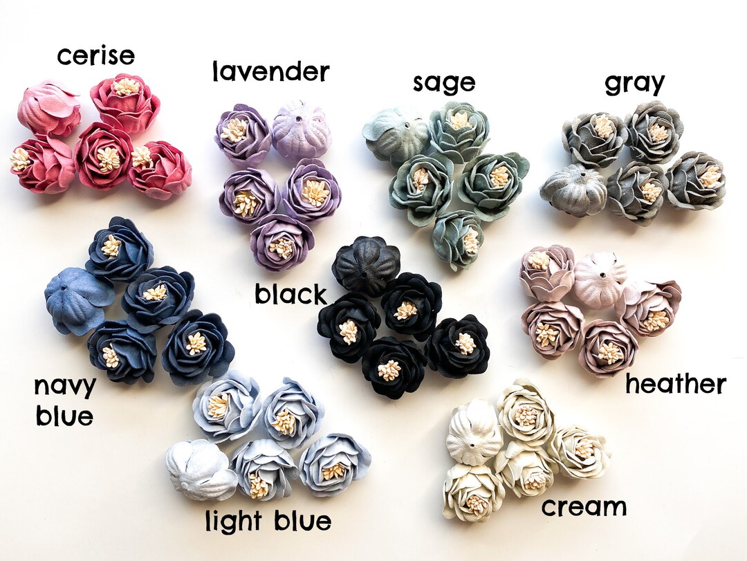 5 Mulberry Paper Flower Roses - CH00SE COLOR - Paper Blossoms, Paper ...