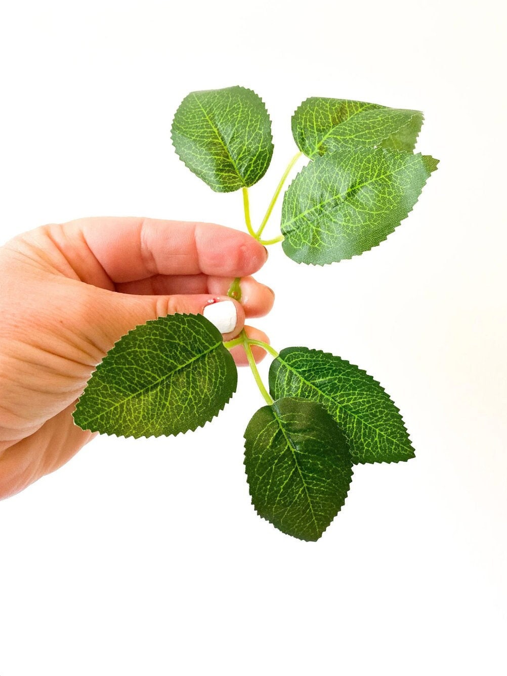 20 Rose Leaf Clusters Artificial Rose Leaves Slides Onto Wire Stems ...