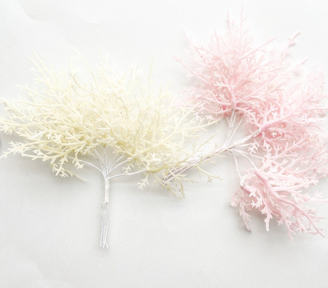 10 Wired Leaf Picks in Light Pink or Ivory - Artificial Flowers - Etsy