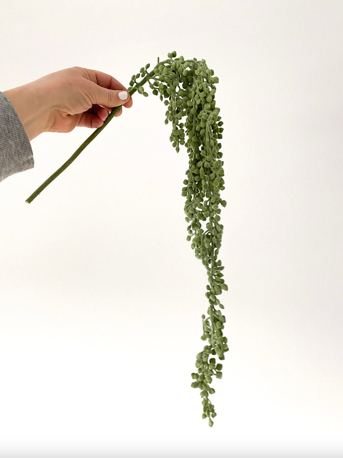 Artificial String of Pearl in Frosted Green Faux String of Pearls ...