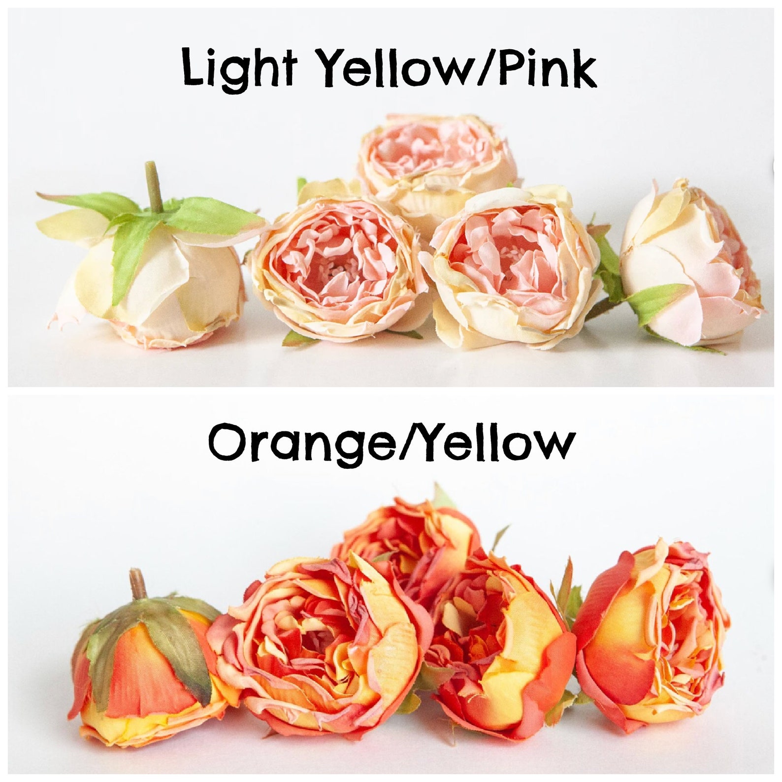 5 Dry Look Budding Peonies - CHOOSE COLOR - Artificial Flowers ...