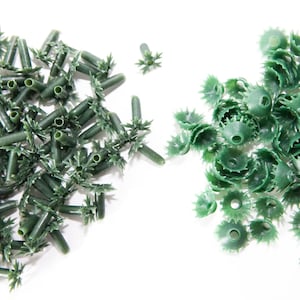 25 Mini Floral Bases and Stem Connectors - for Small Flowers - Make 25 ...