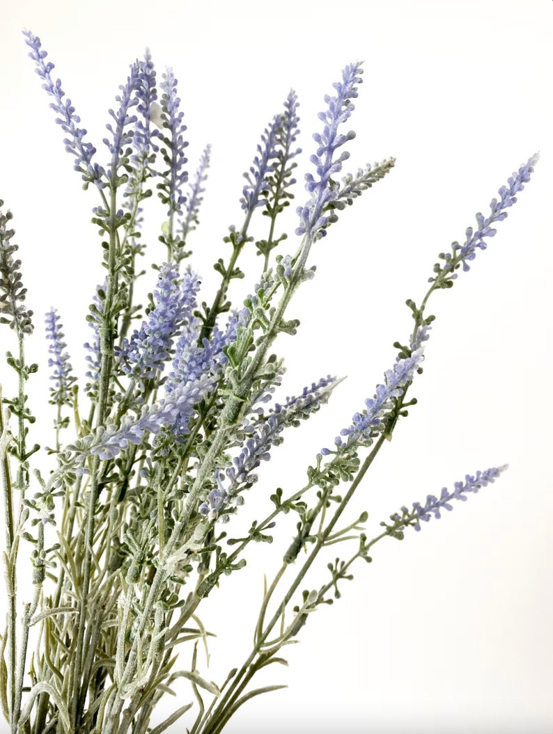 12 Artificial Lavender Stems in Periwinkle Blue 18 Stems Artificial ...