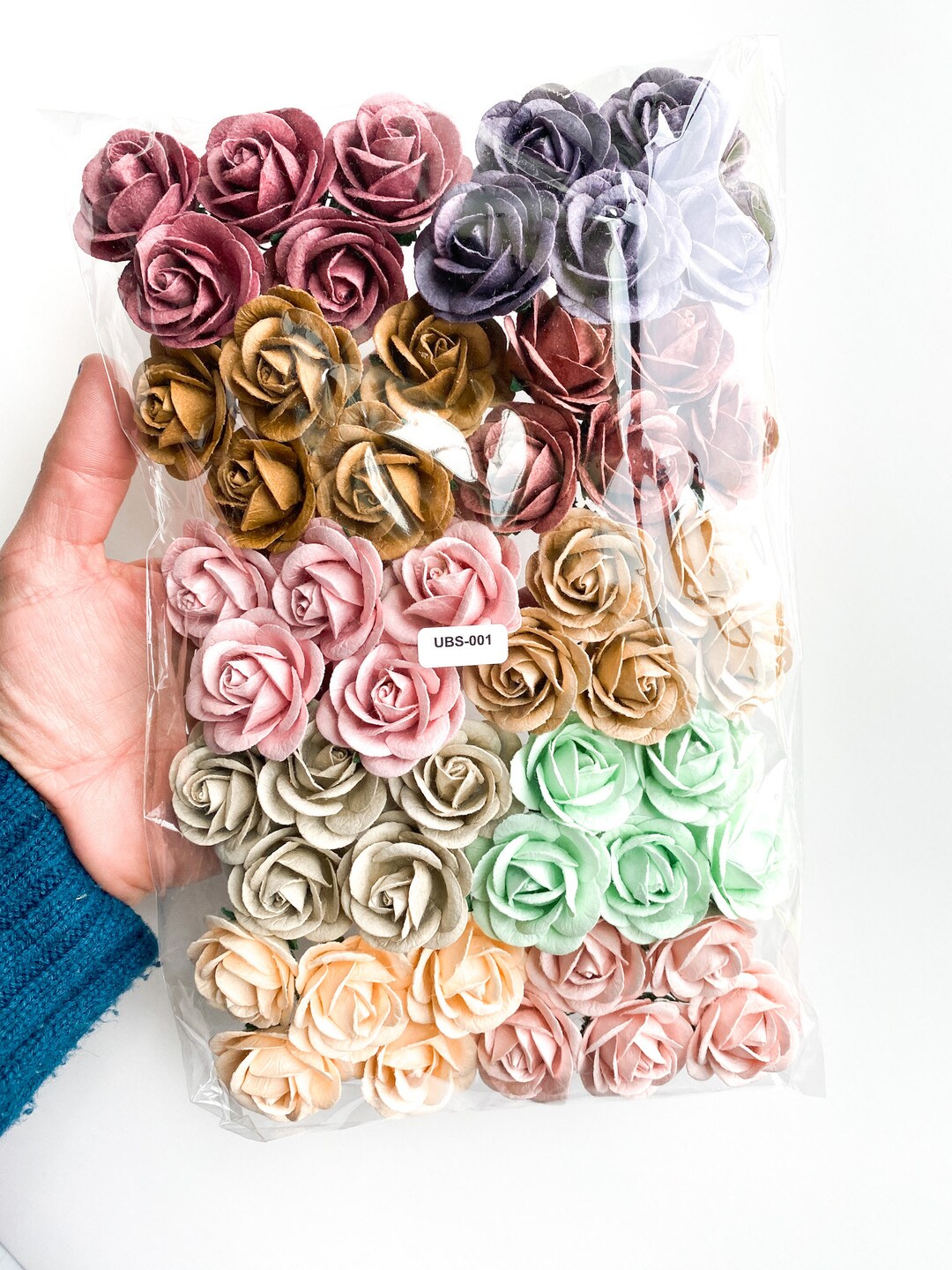 50 Chelsea Roses in Mulberry Paper in Vintage Tones - Artificial ...