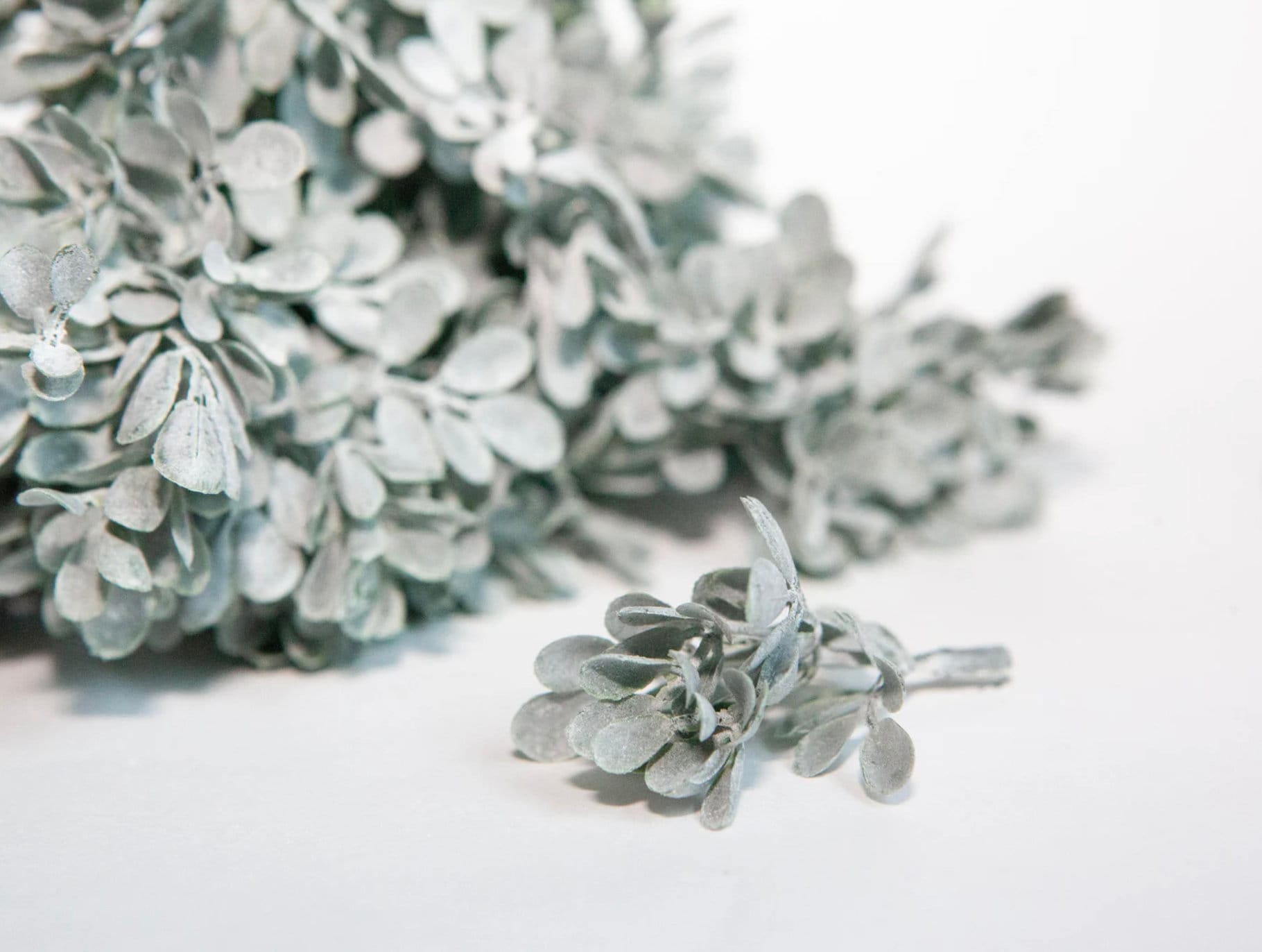 24 Boxwood Filler Pieces in Frosted Gray Green - Artificial Filler ...