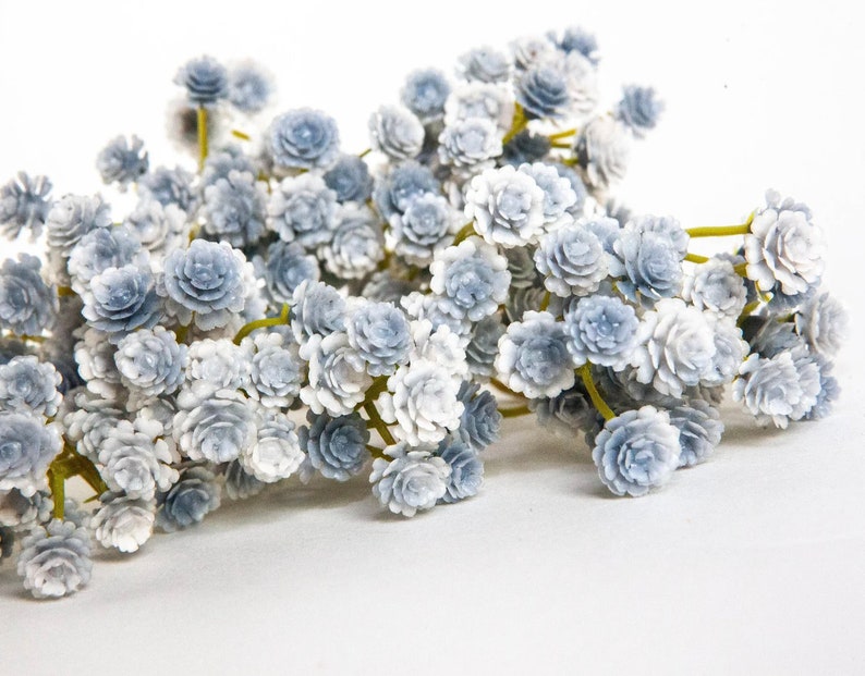 9 Stems Blue/white Tones Gypsophila Filler, Baby's Breath Filler ...