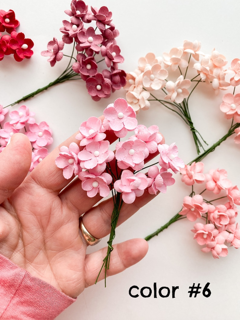 Sweetheart Blossoms Mulberry Paper Flowers in Pink Tones - CH00SE COLOR ...