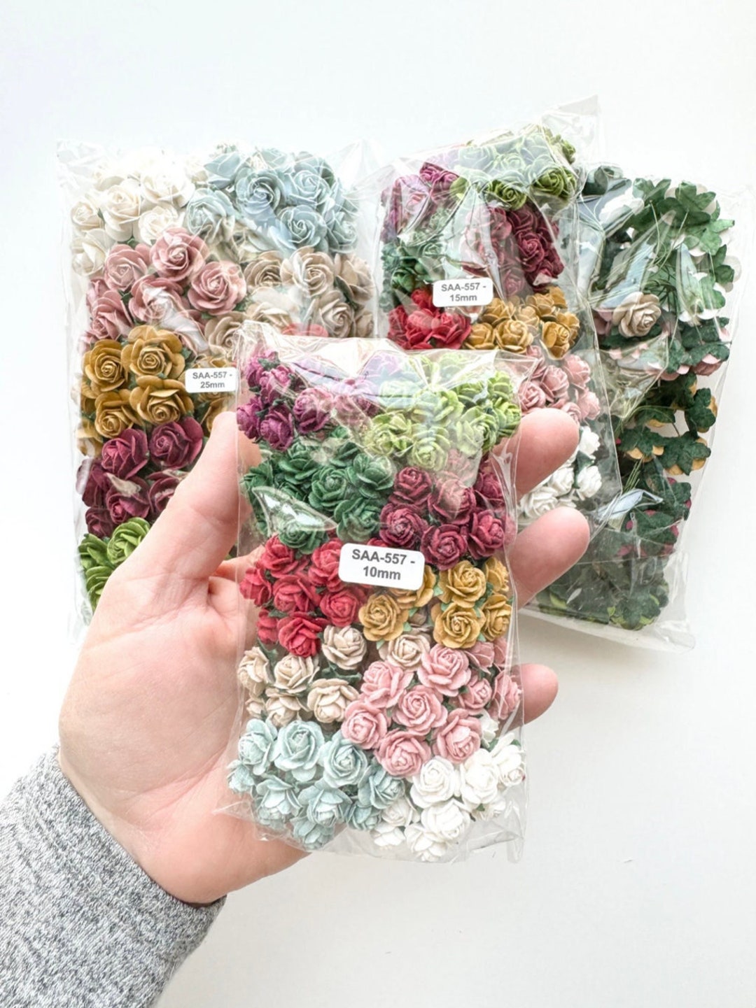 100 Open Rose Mulberry Paper Flowers in Jewel Tones - 10-25 Mm- CHO0SE ...