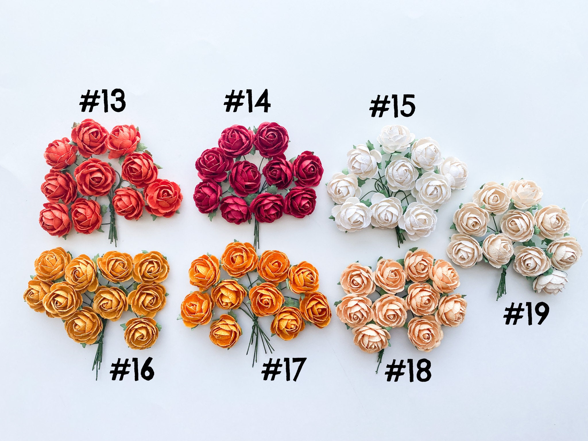 Summer Tones Budded Mulberry Paper Flowers CH00SE COLOR White Paper ...