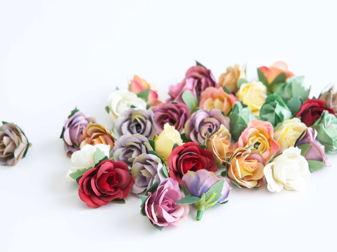 Over 30 Random Mix Mini Roses - SMALL Artificial Roses - Read ...