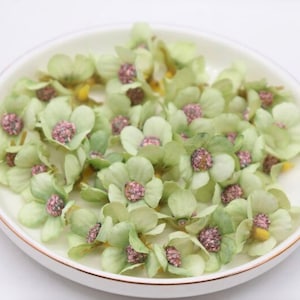 50 Tiny Blossoms in LIGHT GREEN - Read Description - Artificial Flowers ...