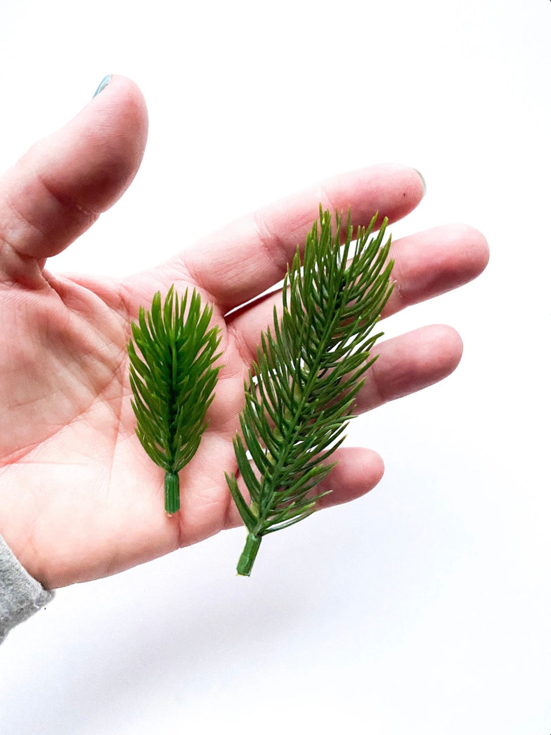 10 Pine Sprigs in Green - CHOOSE SIZE - Fake Pine, Faux Pine, Holidays ...