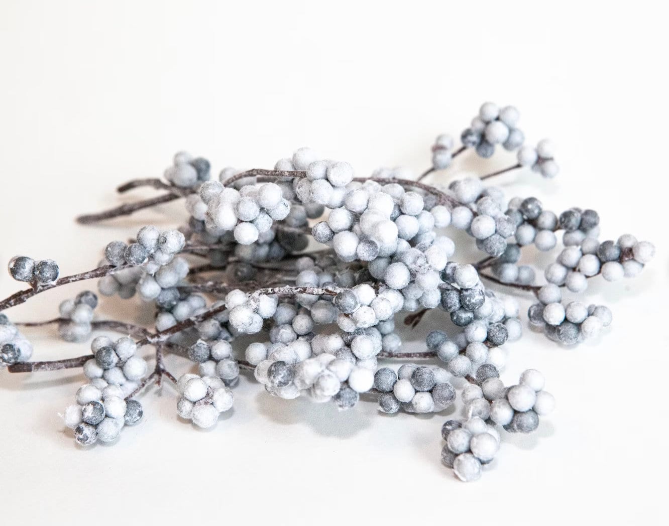 Berry Sprigs/stems in Slate Blue, Gray Artificial Berries, Berry Stems ...