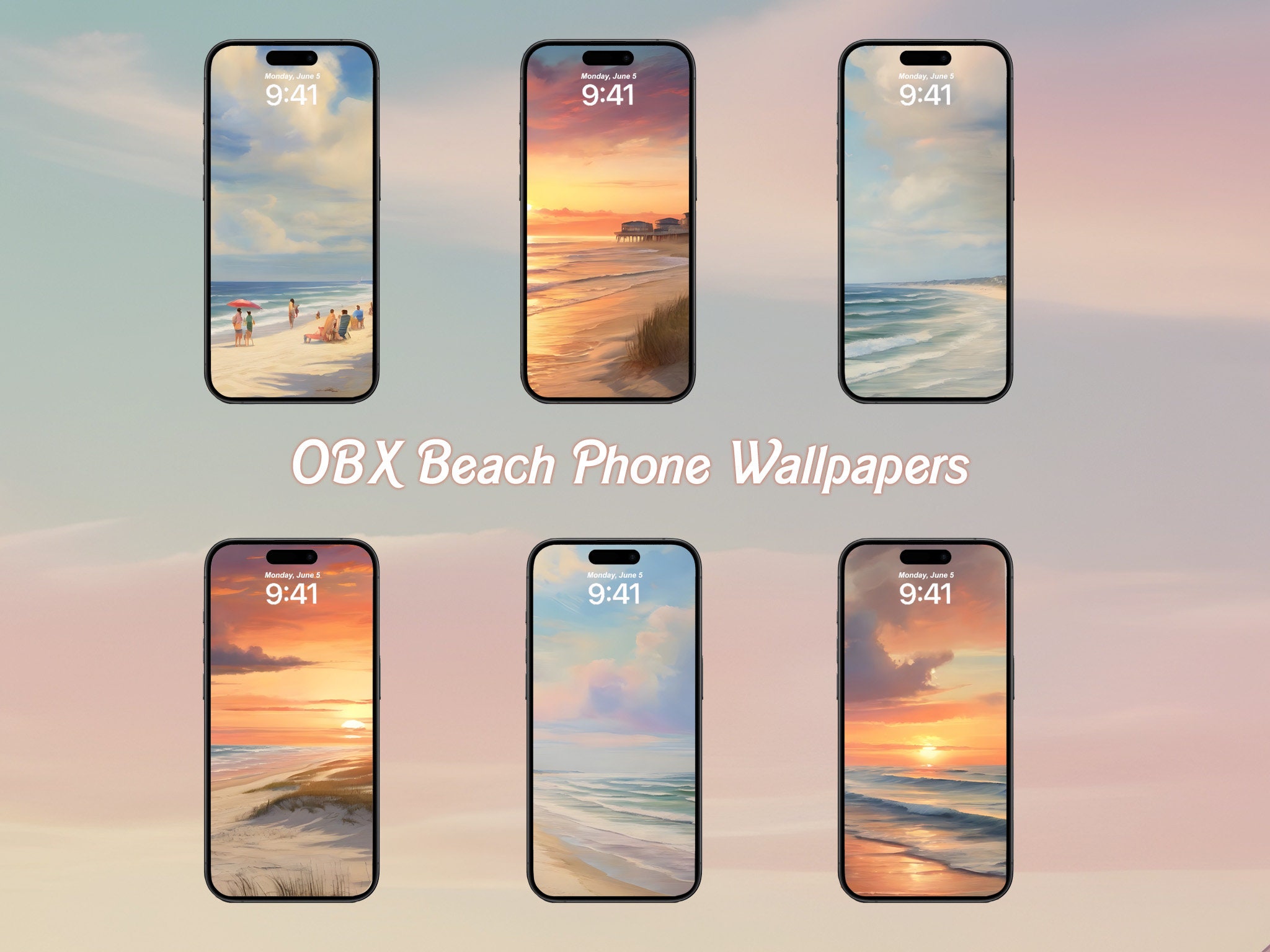 Summer OBX Phone Wallpapers, Beach, Renoir-inspired, Minimalist ...