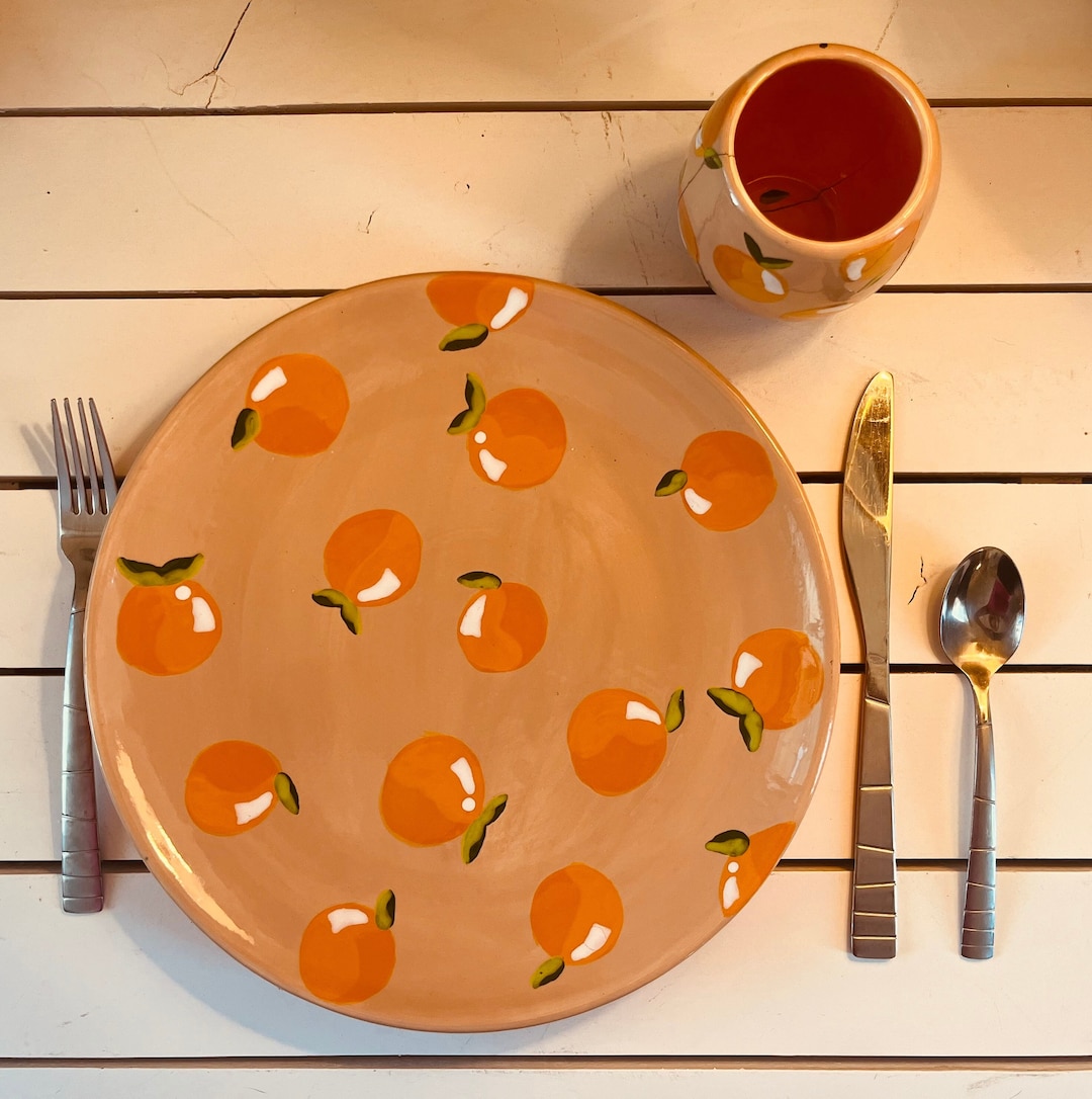 Ceramic Fruit Dining Set - Etsy