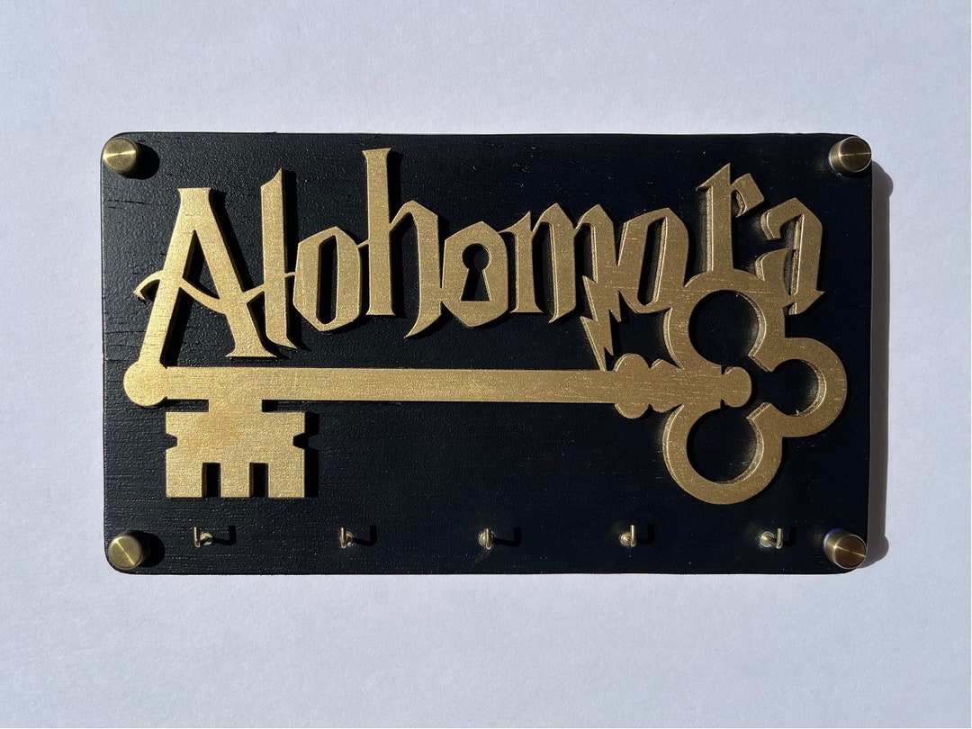 Key Hanger “alohomora” & “accio Keys“ | Wooden Key Hanger for Home ...