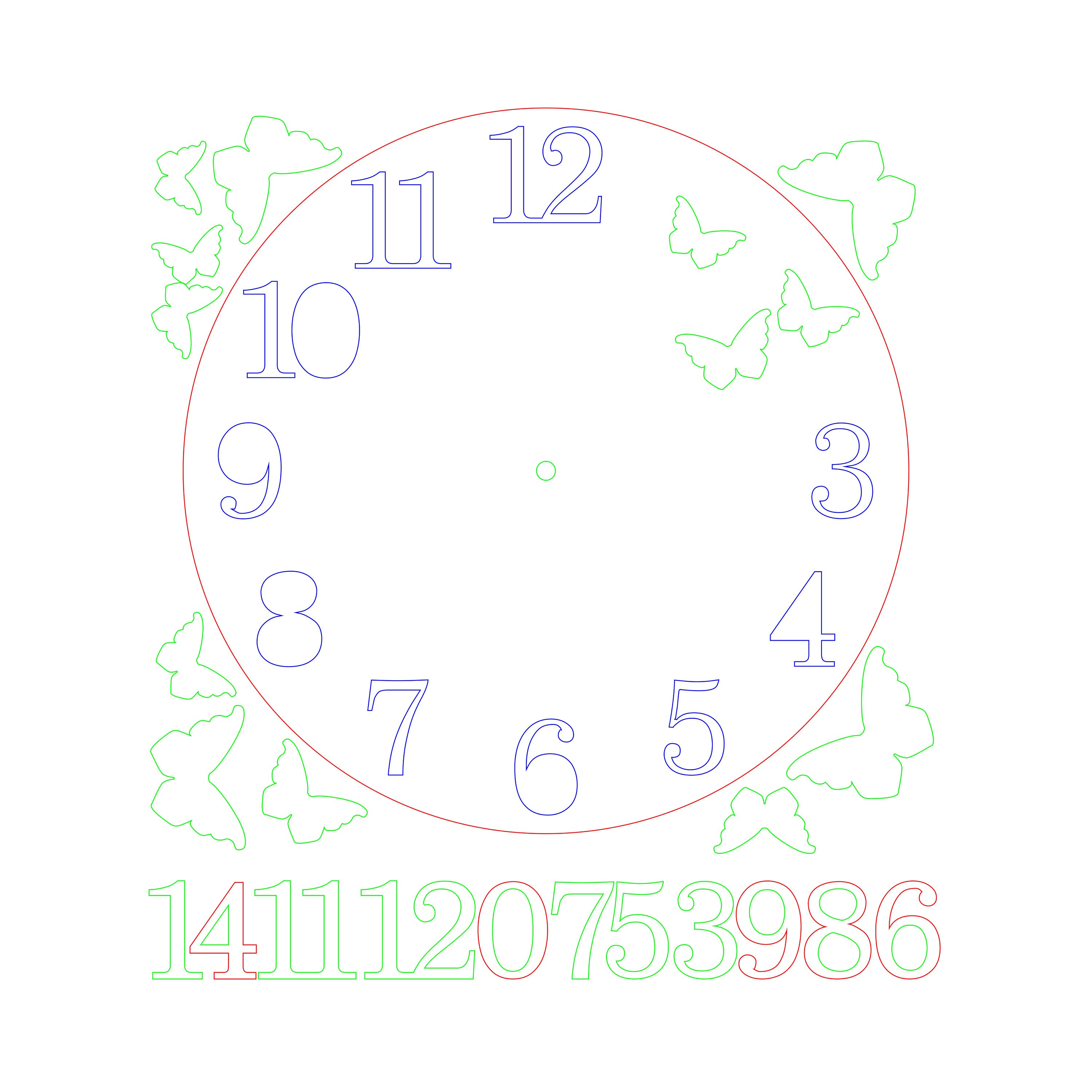 Digital Laser File Clock CDR EPS SVG Art Laser Cutting Files Vector ...