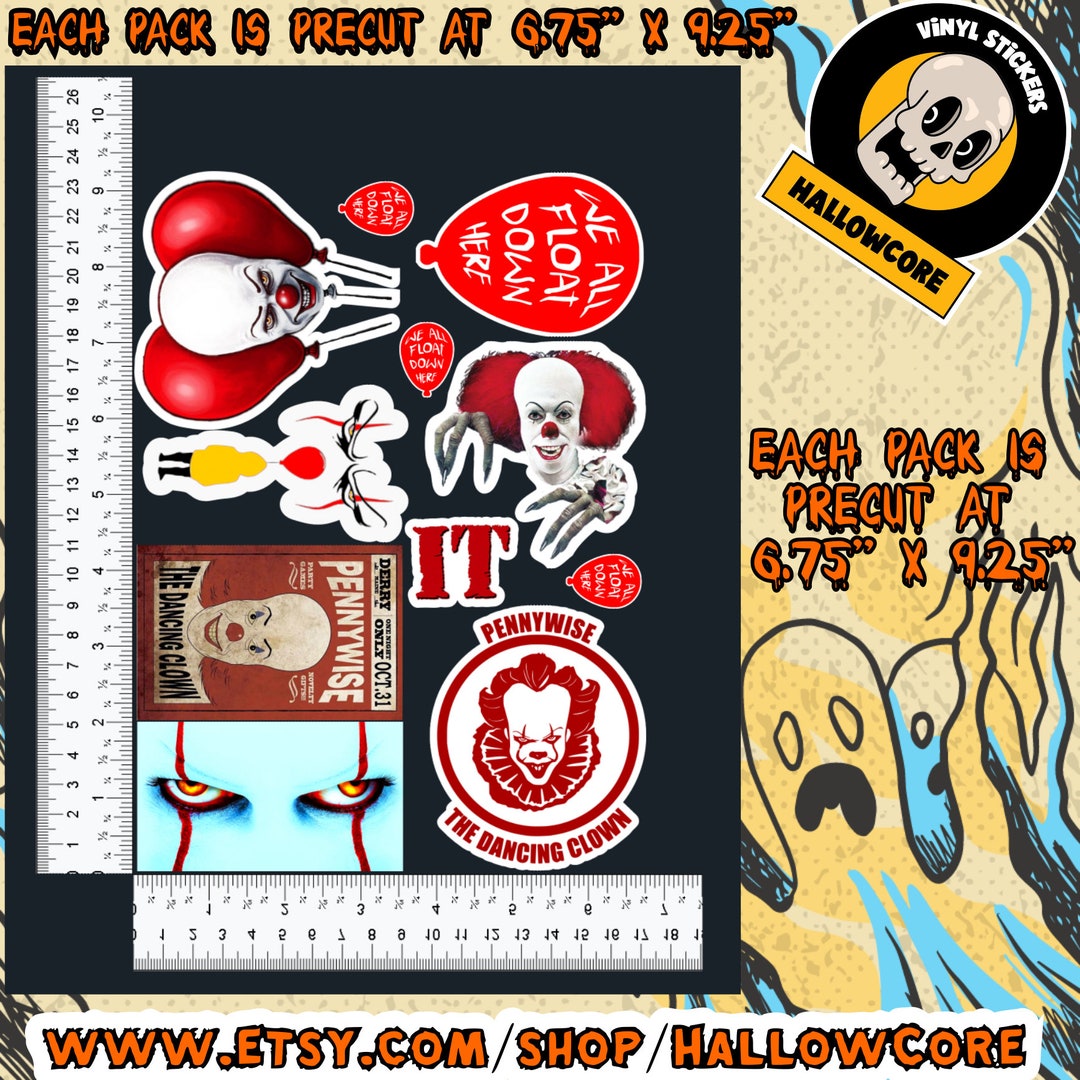 Pennywise the IT Horror Sticker Pack 01 - Etsy