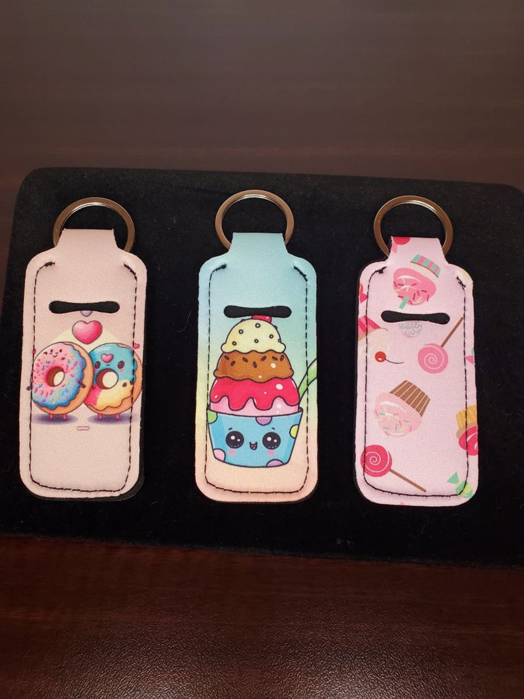 Kawaii Sweet Desserts Chapstick Lip Stick Holder Keychain Key Fob - Etsy