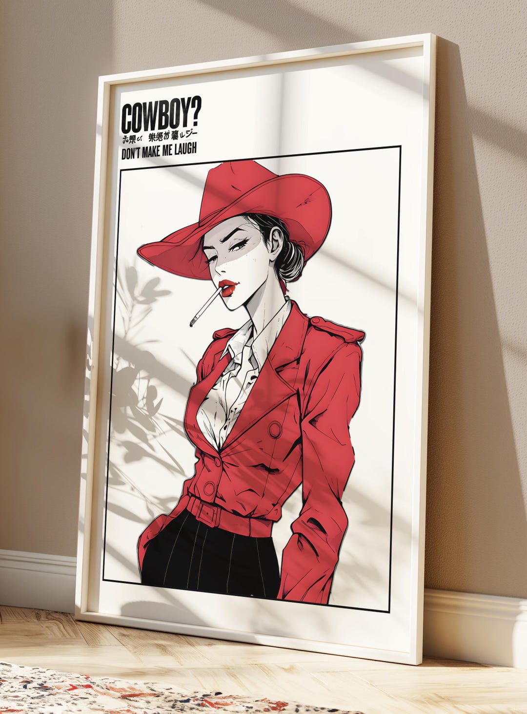 Cowboy Anime Poster Digital Print, Anime Poster Print, Minimalist Anime ...
