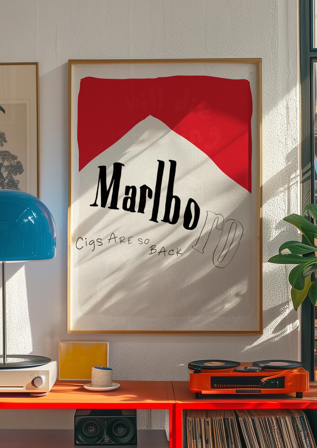 Vintage Cigarette Poster Print, Retro Marlboro Print, Vintage Poster ...