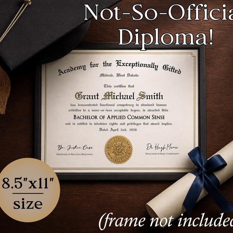 Custom Fake Diploma - Etsy