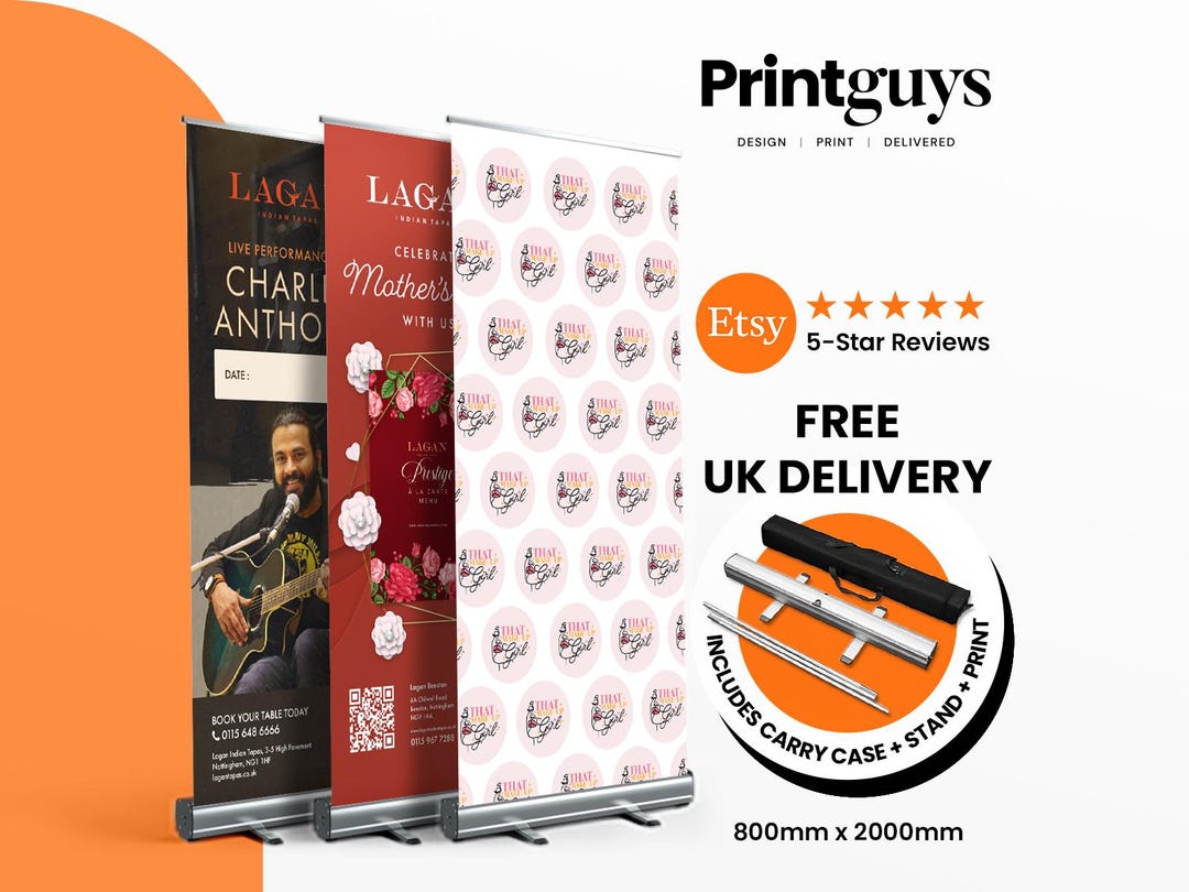 Roller Banner Printed /carry Case/ Delivered /your Artwork - Pop/roll ...
