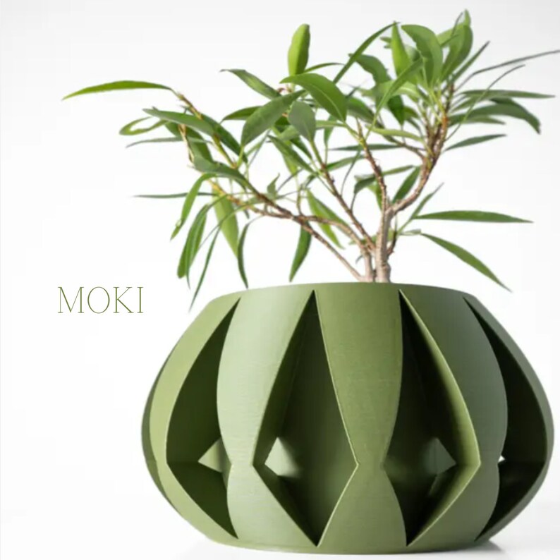 Moki Planter, Contemporary Home Decor, Elegant Plant Pot - Etsy