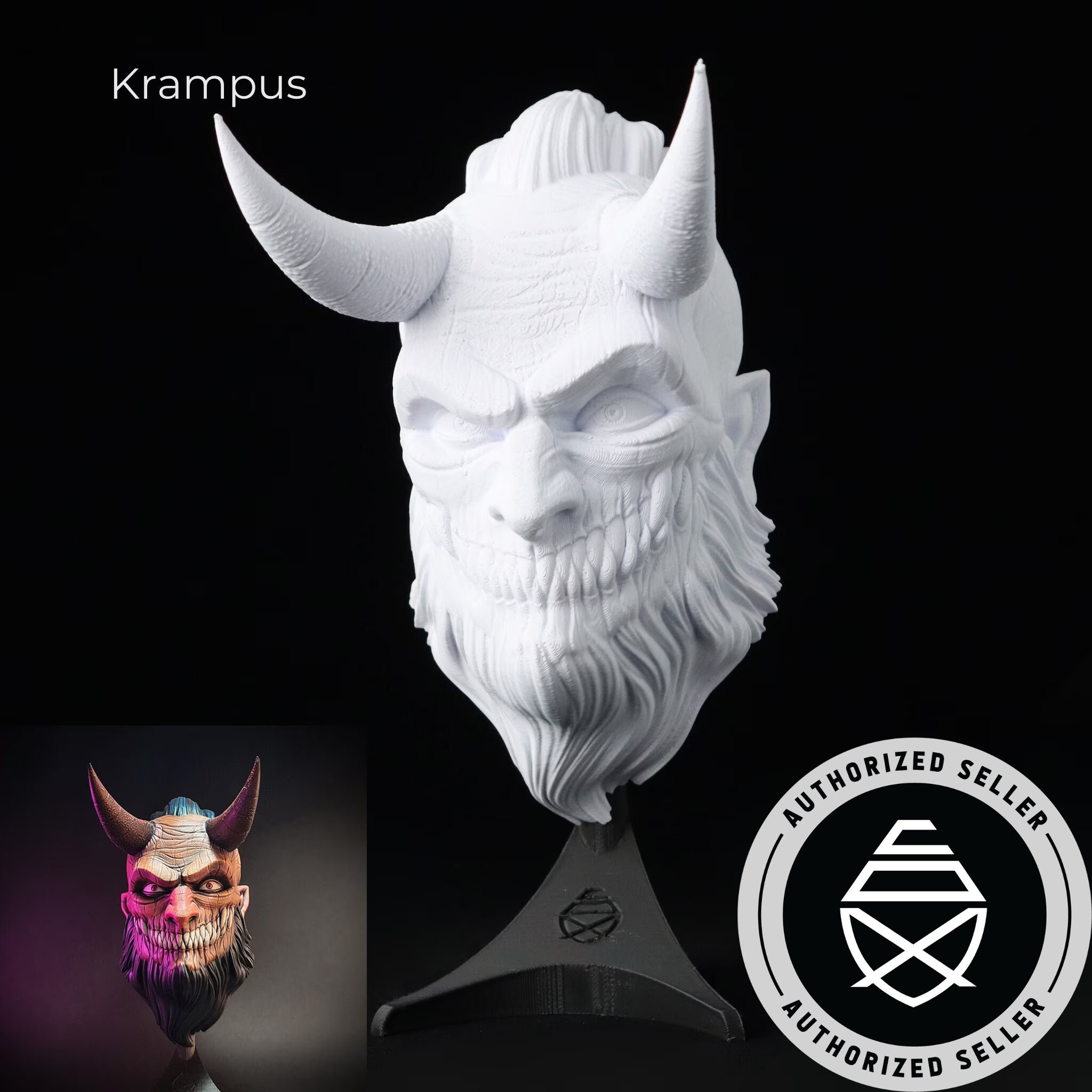 Unique Display Mask, Wall Mask, Collectable, Wall Art, Krampus, Honnari ...