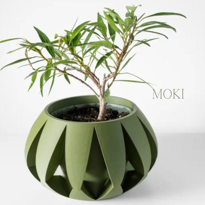 Moki Planter, Contemporary Home Decor, Elegant Plant Pot - Etsy